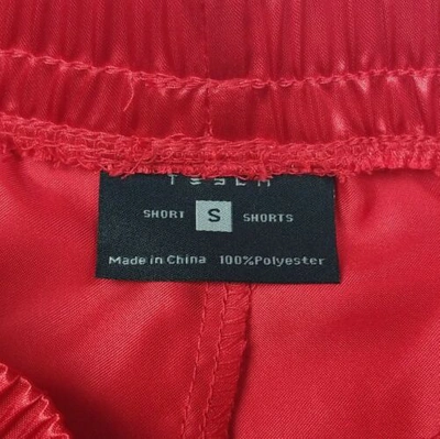 Pre-owned Tesla S3xy Short Shorts Women's Sz S Small Red Gold Satin In ...
