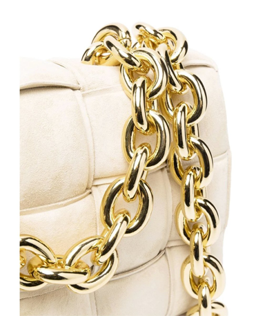 Bottega Veneta Padded Chain Casette Crsbody Bag In Beige | ModeSens