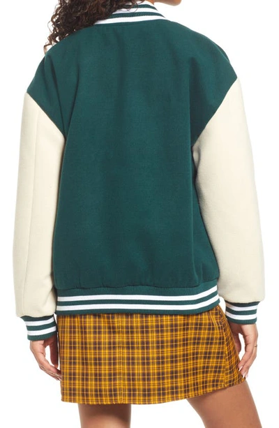 Bp. Gender Inclusive Colorblock Varsity Jacket In Green Botanical ...