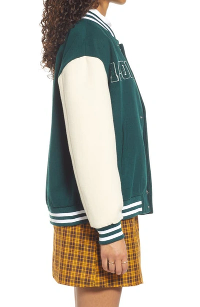 Bp. Gender Inclusive Colorblock Varsity Jacket In Green Botanical ...