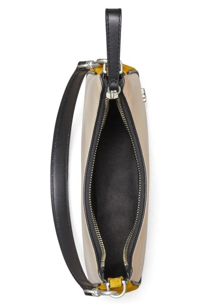 Tory Burch 151 Mercer Colorblock Small Crescent Bag In Cream / Black ...