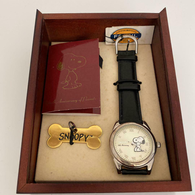 Pre-owned Fossil Snoopy 50th Anniversary Watch Rare | ModeSens
