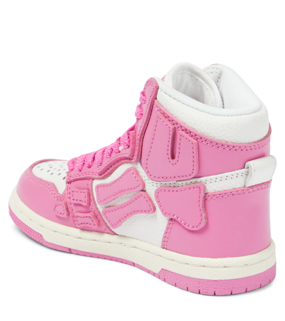 Amiri Kids' Skeleton Leather High-top Sneakers In Pink | ModeSens