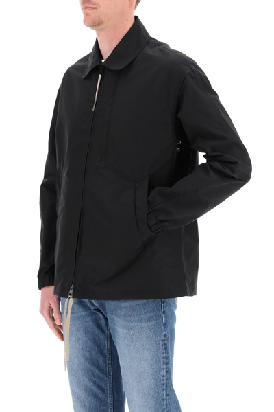Gian Carlo Rossi Light Windbreaker Jacket In Technical Cotton In Black ...
