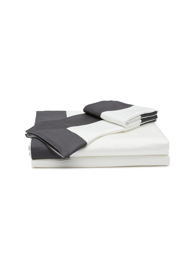 Frette Bold Queen Size Duvet Set - Milk/storm Grey | ModeSens