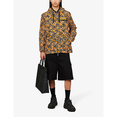 Burberry Stretton High-neck Monogram-print Shell Hooded Jacket In ...