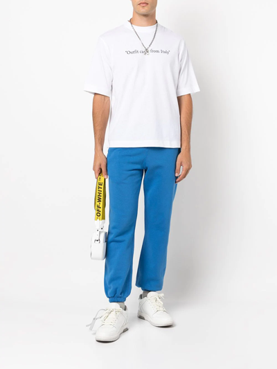 Off-white Hands-off Logo-print T-shirt In White | ModeSens