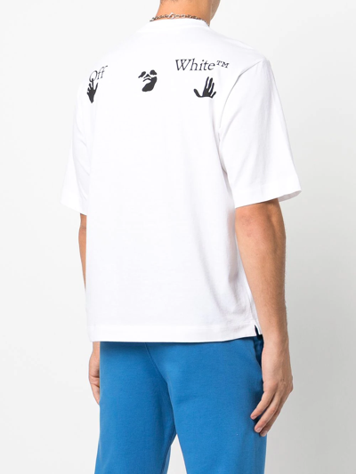 Off-white Hands-off Logo-print T-shirt In White | ModeSens