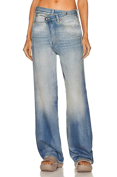 R13 Wideleg Cross Over Jeans In Blue | ModeSens