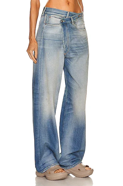R13 Wideleg Cross Over Jeans In Blue | ModeSens