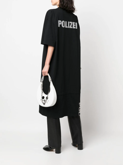 Vetements 'polizei' Long-length T-shirt In Black | ModeSens