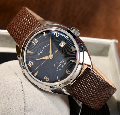 Pre-owned Bulova Frank Sinatra Automatic "fly Me To The Moon" Sapphire ...