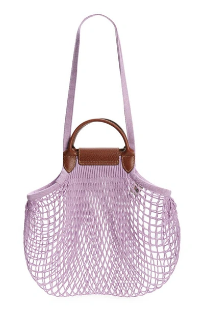 Longchamp Le Pliage Mesh Top Handle Bag In Lilac | ModeSens