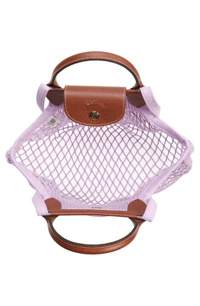 Longchamp Le Pliage Mesh Top Handle Bag In Lilac | ModeSens