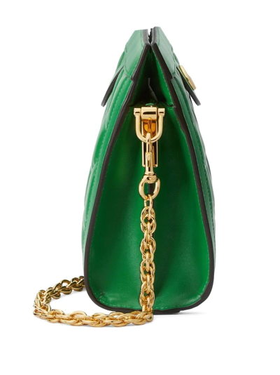 Gucci Gg Matelassé Leather Shoulder Bag In Green | ModeSens