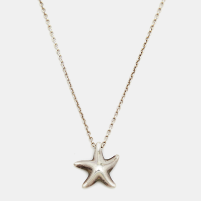 Pre-owned Tiffany & Co Elsa Peretti Starfish Sterling Silver Pendant ...