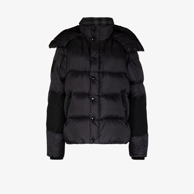 Burberry Black Leeds Detachable Sleeve Hooded Puffer Jacket | ModeSens