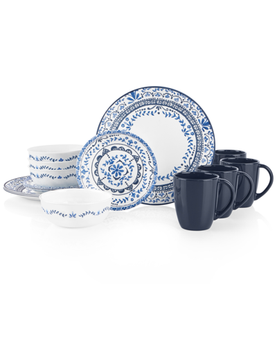 Corelle Portofino 16-piece Dinnerware Set, Service For 4 In White With ...