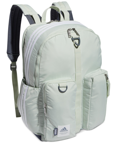 Adidas Originals Adidas Iconic 3 Stripe Backpack In Light Green | ModeSens