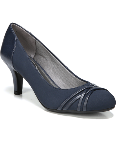 Lifestride Pascal Pumps In Navy Faux Leather | ModeSens
