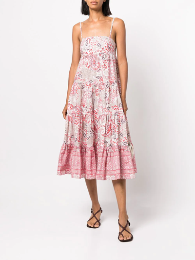 Cara Cara Haley Paisley Cotton Poplin Midi-dress In Paisley Border ...