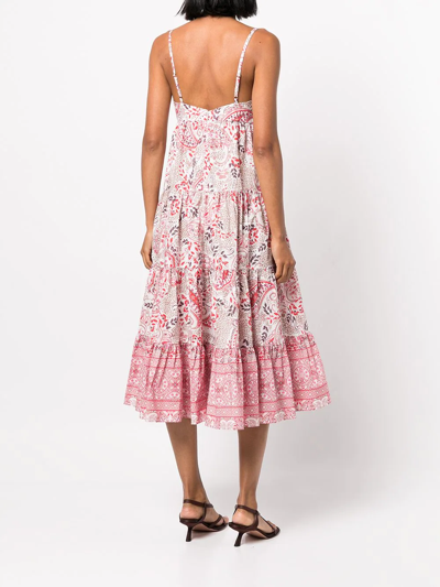 Cara Cara Haley Paisley Cotton Poplin Midi-dress In Paisley Border ...