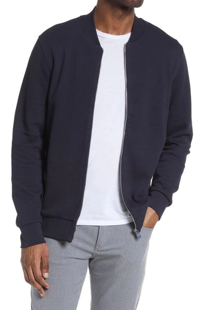 Hugo Boss Skiles 45 Zip Knit Jacket In Dark Blue | ModeSens