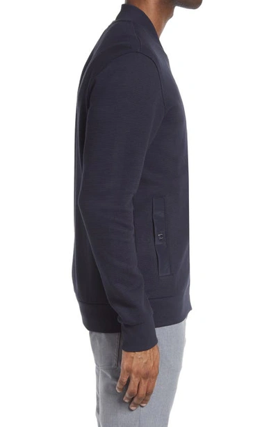 Hugo Boss Skiles 45 Zip Knit Jacket In Dark Blue | ModeSens