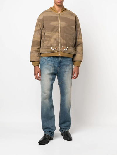 Diesel Padded Zip-up Bomber Jacket In Green | ModeSens