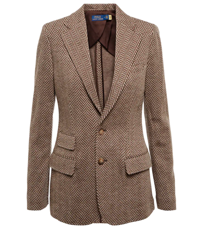Polo Ralph Lauren Herringbone Blazer In Brown Herringbone | ModeSens