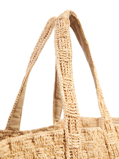 Faherty Large Woven Straw Tote Bag In Natural | ModeSens