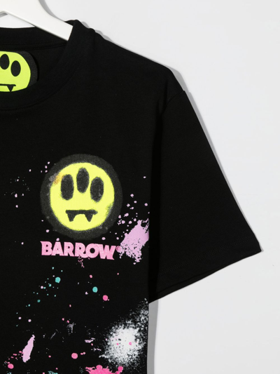 Barrow Kids' Printed Cotton Jersey T-shirt In Black | ModeSens