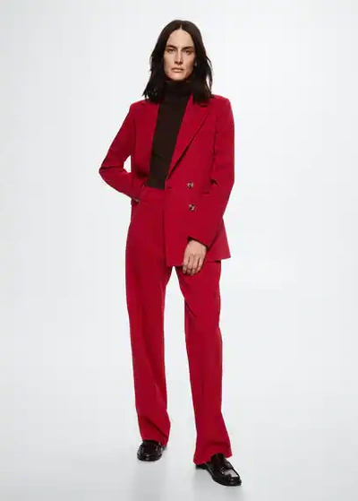 Mango Double-breasted Blazer Red | ModeSens