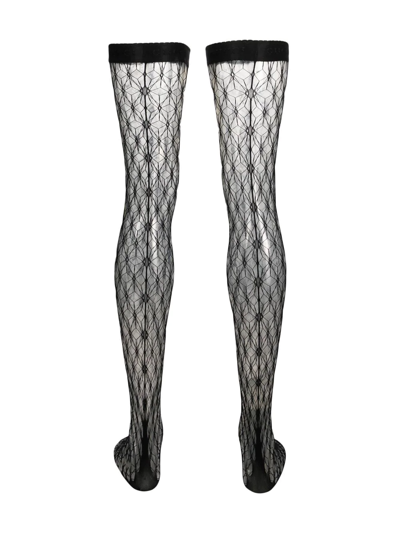 Gucci Geometric Pattern Sheer Stockings In Black | ModeSens