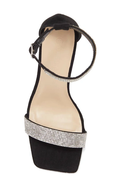 Wild Diva Lounge Monara Embellished Ankle Strap Sandal In Black | ModeSens