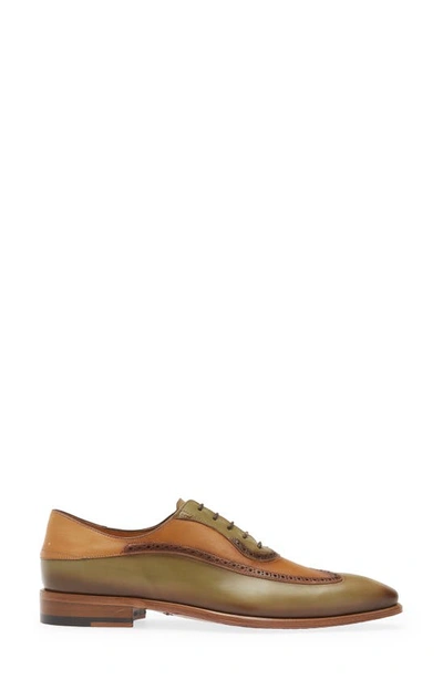 Mezlan Spectator Wingtip Oxford In Olive Honey | ModeSens