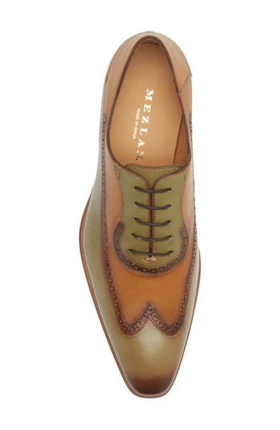 Mezlan Spectator Wingtip Oxford In Olive Honey | ModeSens