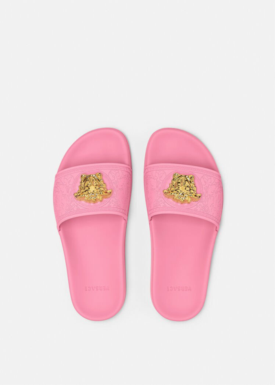 Versace Palazzo Slides, Female, Pink, 36 | ModeSens