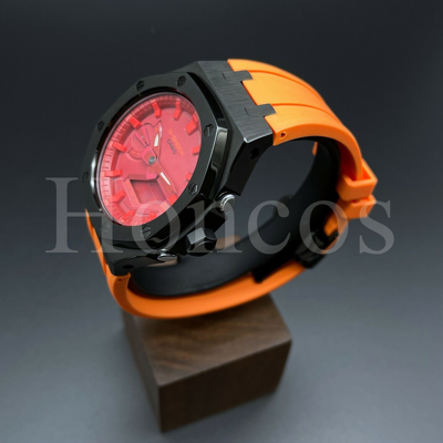 Pre-owned Casioak Ap Ga2100-4a Royal Oak Black Case G-shock Casio ...