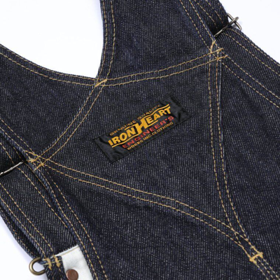 Pre-owned Iron Heart 805 21oz Selvedge Denim Double Knee Overalls Jeans ...