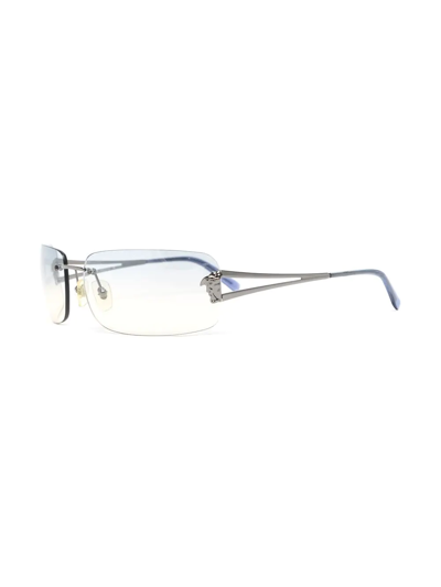 Pre-owned Versace 1990-2000s Medusa Rectangular-frame Rimless ...