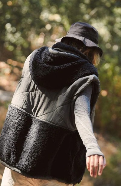 Free People Fp Movement Adventure Awaits Fleece Vest In Black Combo ...
