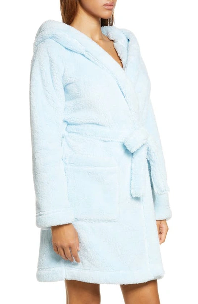 Ugg Aarti Faux Shearling Hooded Robe In Pool | ModeSens