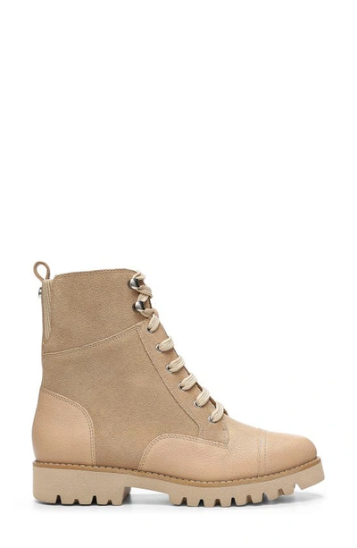 Donald Pliner Suede Lug Sole Combat Boot In Sand | ModeSens