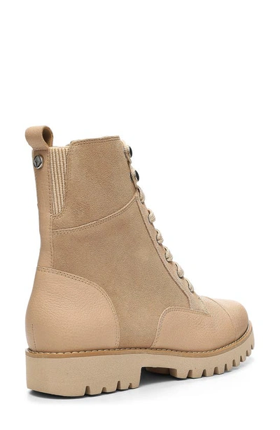 Donald Pliner Suede Lug Sole Combat Boot In Sand | ModeSens