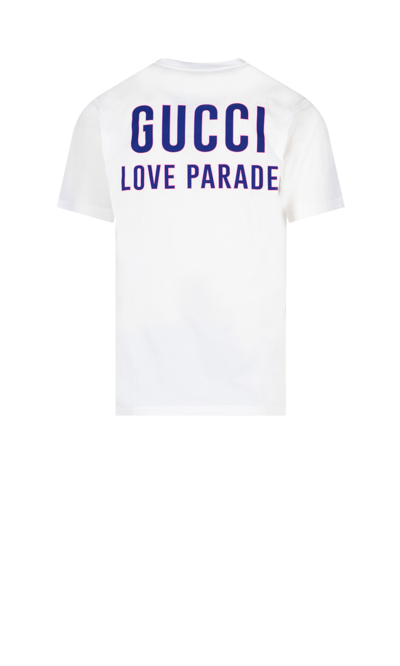 Gucci Love Parade Print Cotton-jersey T-shirt In Bianco | ModeSens