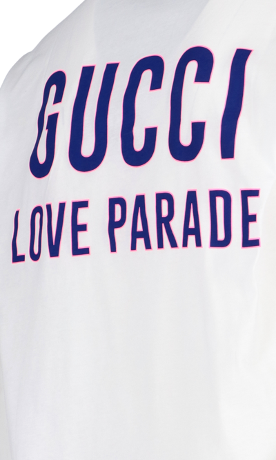 Gucci Love Parade Print Cotton-jersey T-shirt In Bianco | ModeSens
