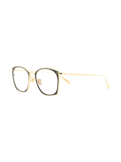 Linda Farrow Milo Square-frame Optical Glasses In Gold | ModeSens