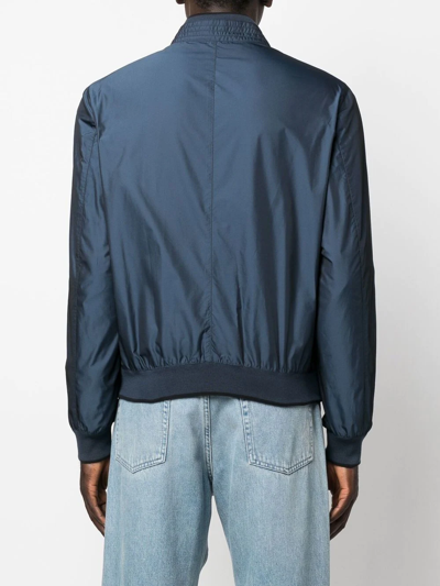 Moorer Axten-km Reversible Bomber Jacket In Blue | ModeSens