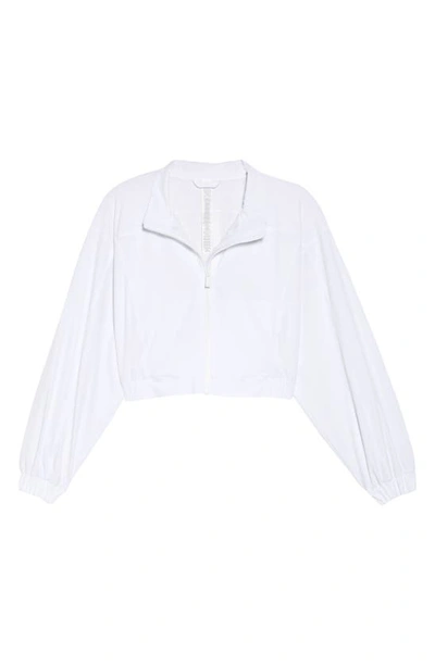 Alo Yoga Clubhouse Cropped Jacket In White | ModeSens